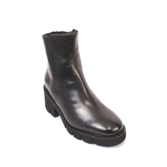 Luca Grossi | Shoes | Luca Grossi 395a Black Leather Shearling Fur ...